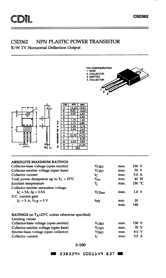 CSD362 Datasheet_PDF文件下载_芯片资料查询_维库电子市场网