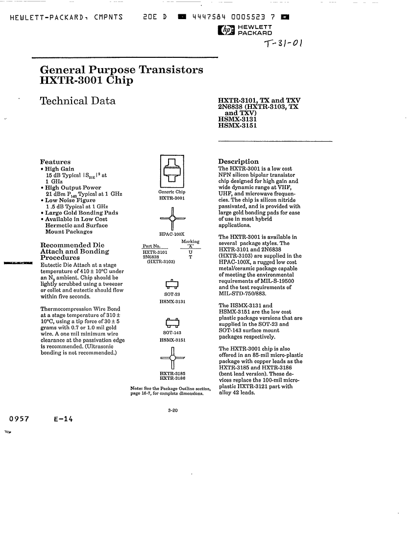 HSMX3131 Datasheet_PDF文件下载_芯片资料查询_维库电子市场网