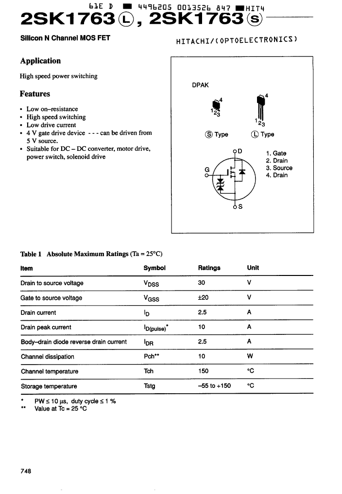 2SK1763L Datasheet_PDF文件下载_芯片资料查询_维库电子市场网