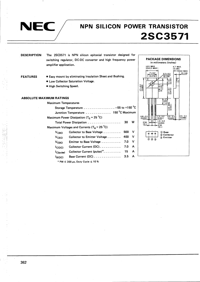 2SC3571-M Datasheet_PDF文件下载_芯片资料查询_维库电子市场网