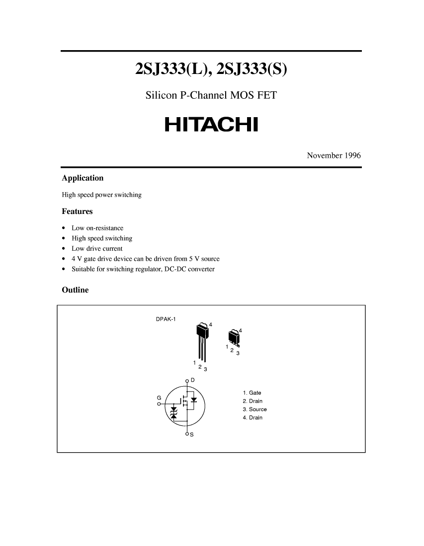 2SJ333(L) Datasheet_PDF文件下载_芯片资料查询_维库电子市场网