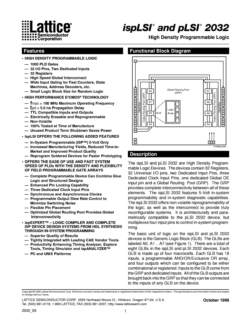 PLSI2032-135LJ Datasheet_PDF文件下载_芯片资料查询_维库电子市场网