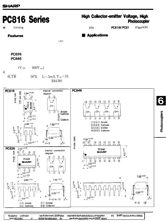PC816ACI Datasheet_PDF文件下载_芯片资料查询_维库电子市场网