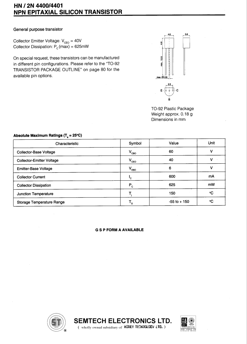 2N4401 Datasheet_PDF文件下载_芯片资料查询_维库电子市场网
