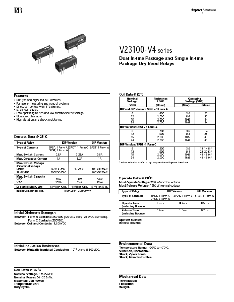 V23100-V4012C010 Datasheet_PDF文件下载_芯片资料查询_维库电子市场网