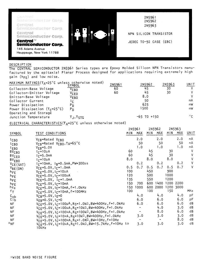 2N5962APP Datasheet_PDF文件下载_芯片资料查询_维库电子市场网