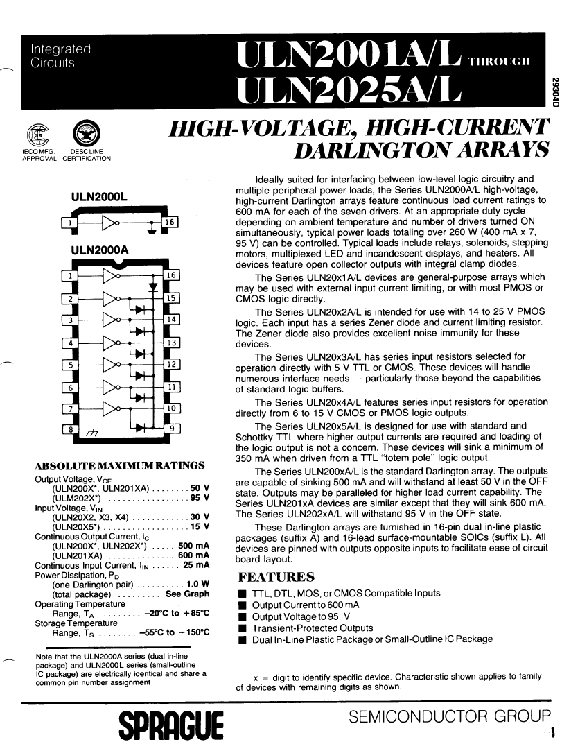 ULN-2024A Datasheet_PDF文件下载_芯片资料查询_维库电子市场网