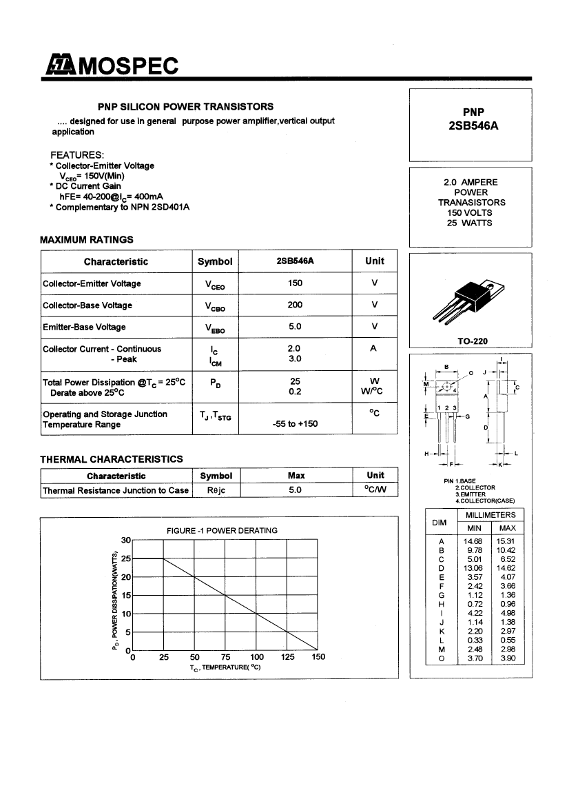 2SB546AK Datasheet_PDF文件下载_芯片资料查询_维库电子市场网