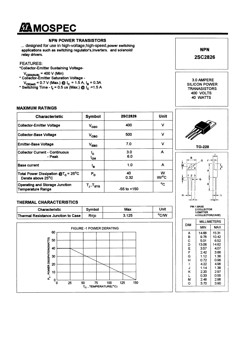 2SC2826 Datasheet_PDF文件下载_芯片资料查询_维库电子市场网