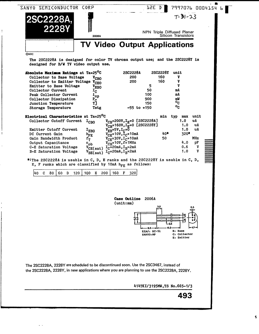 2SC2228AF Datasheet_PDF文件下载_芯片资料查询_维库电子市场网