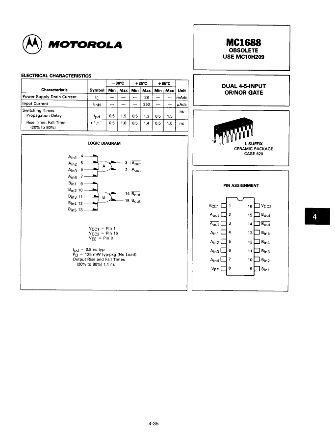 MC1688 Datasheet_PDF文件下载_芯片资料查询_维库电子市场网