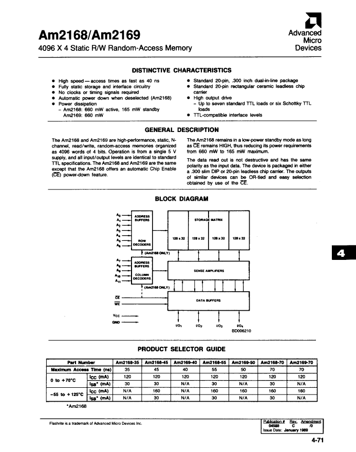 AM2968-70LCB Datasheet_PDF文件下载_芯片资料查询_维库电子市场网