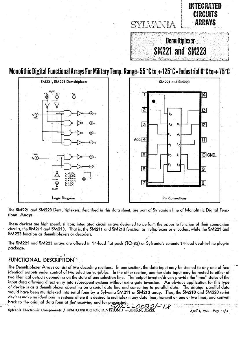 SM221 Datasheet_PDF文件下载_芯片资料查询_维库电子市场网
