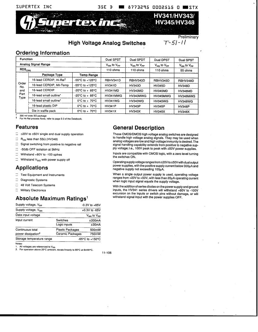 HV343MD Datasheet_PDF文件下载_芯片资料查询_维库电子市场网