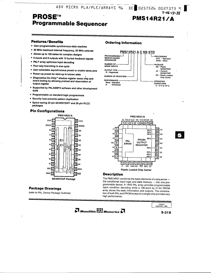 PMS14R21ACJS Datasheet_PDF文件下载_芯片资料查询_维库电子市场网