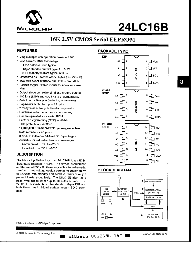 24LC16BI/SM Datasheet_PDF文件下载_芯片资料查询_维库电子市场网