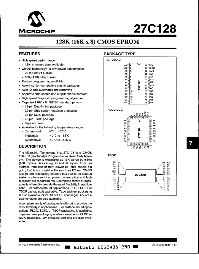 27C128-25E/TS Datasheet_PDF文件下载_芯片资料查询_维库电子市场网